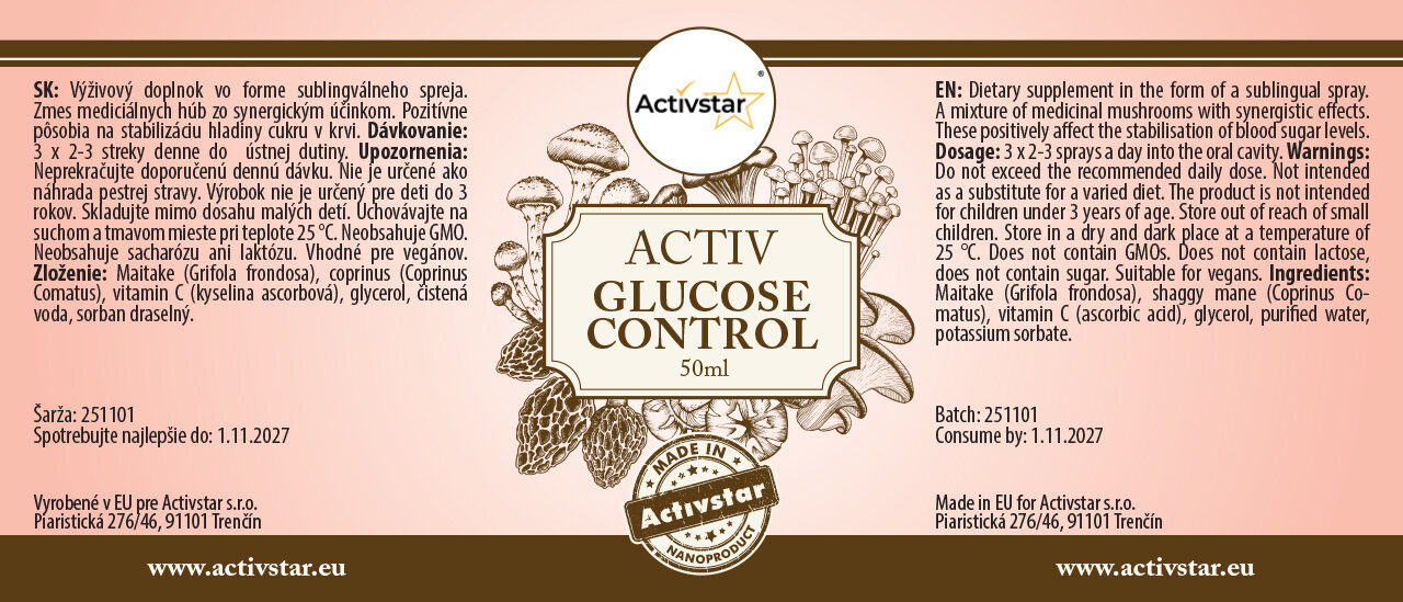 Activstar - Activ GLUCOSE CONTROL spray 50 ml | activstar.sk
